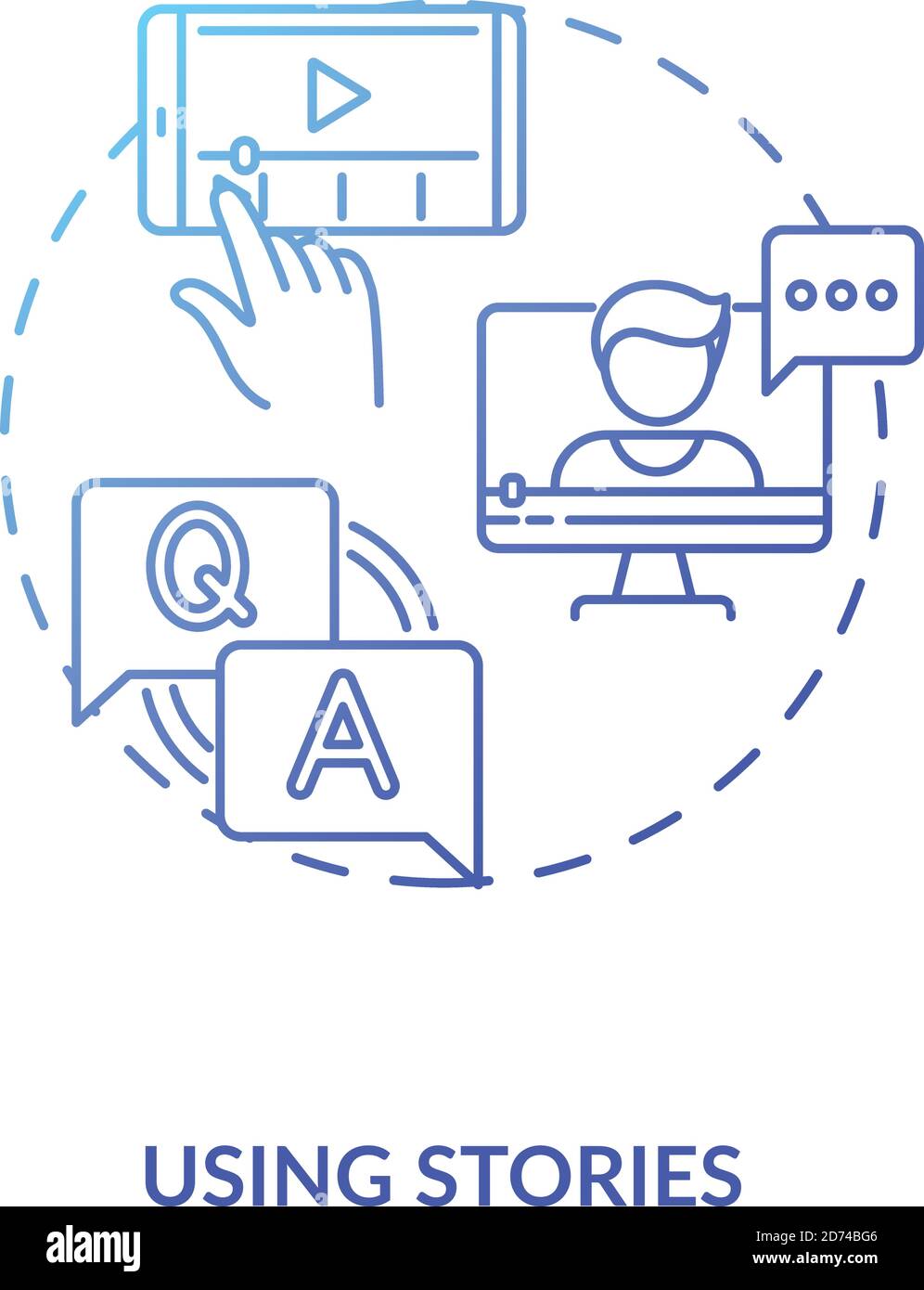 Using stories concept icon Stock Vector Image & Art - Alamy