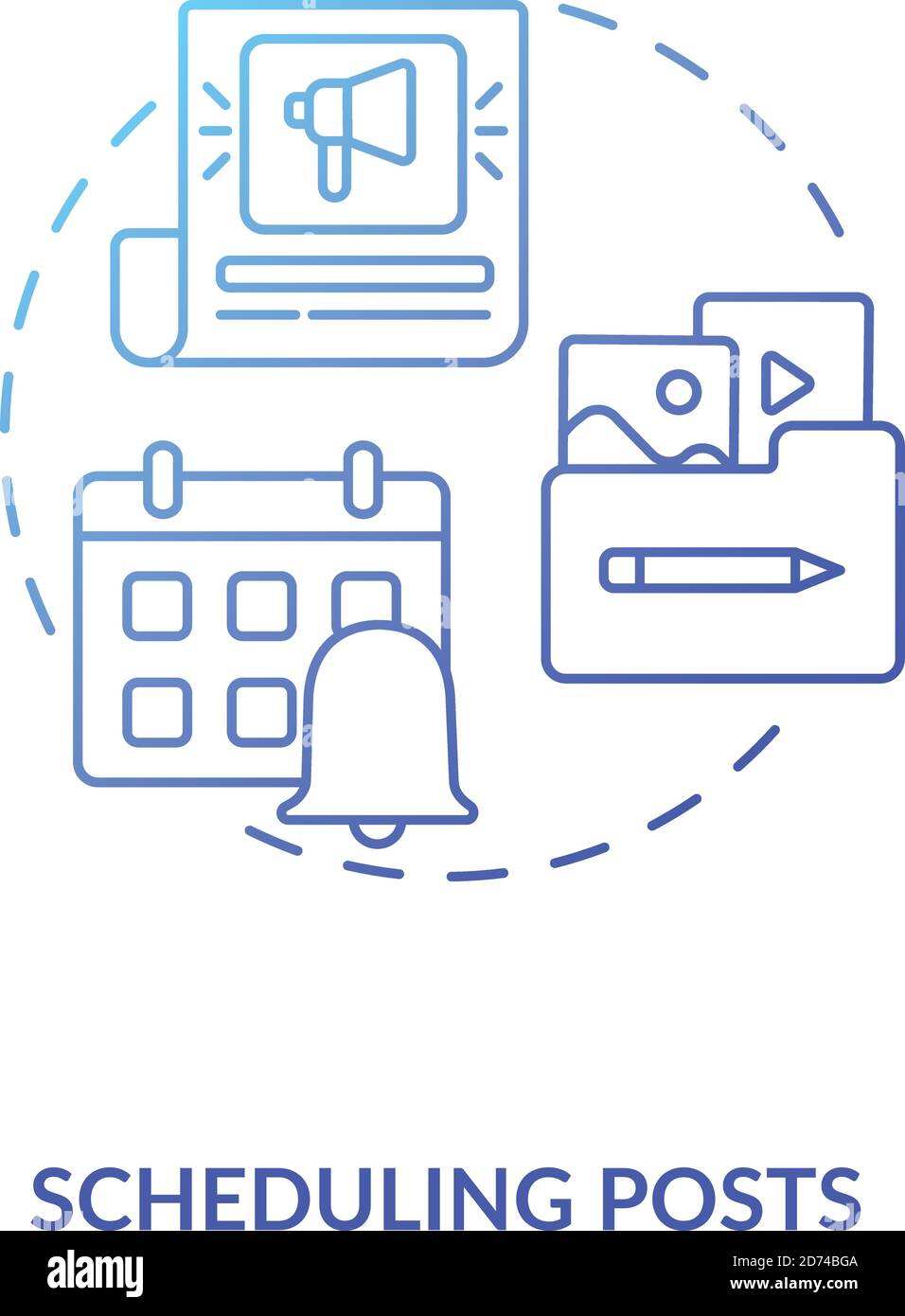 Scheduling posts concept icon Stock Vector Image & Art - Alamy