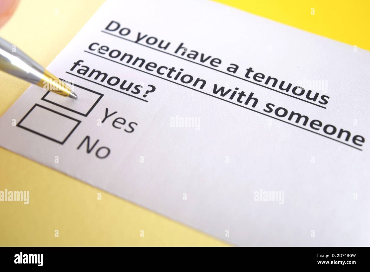One person is answering question about connection with famous people ...