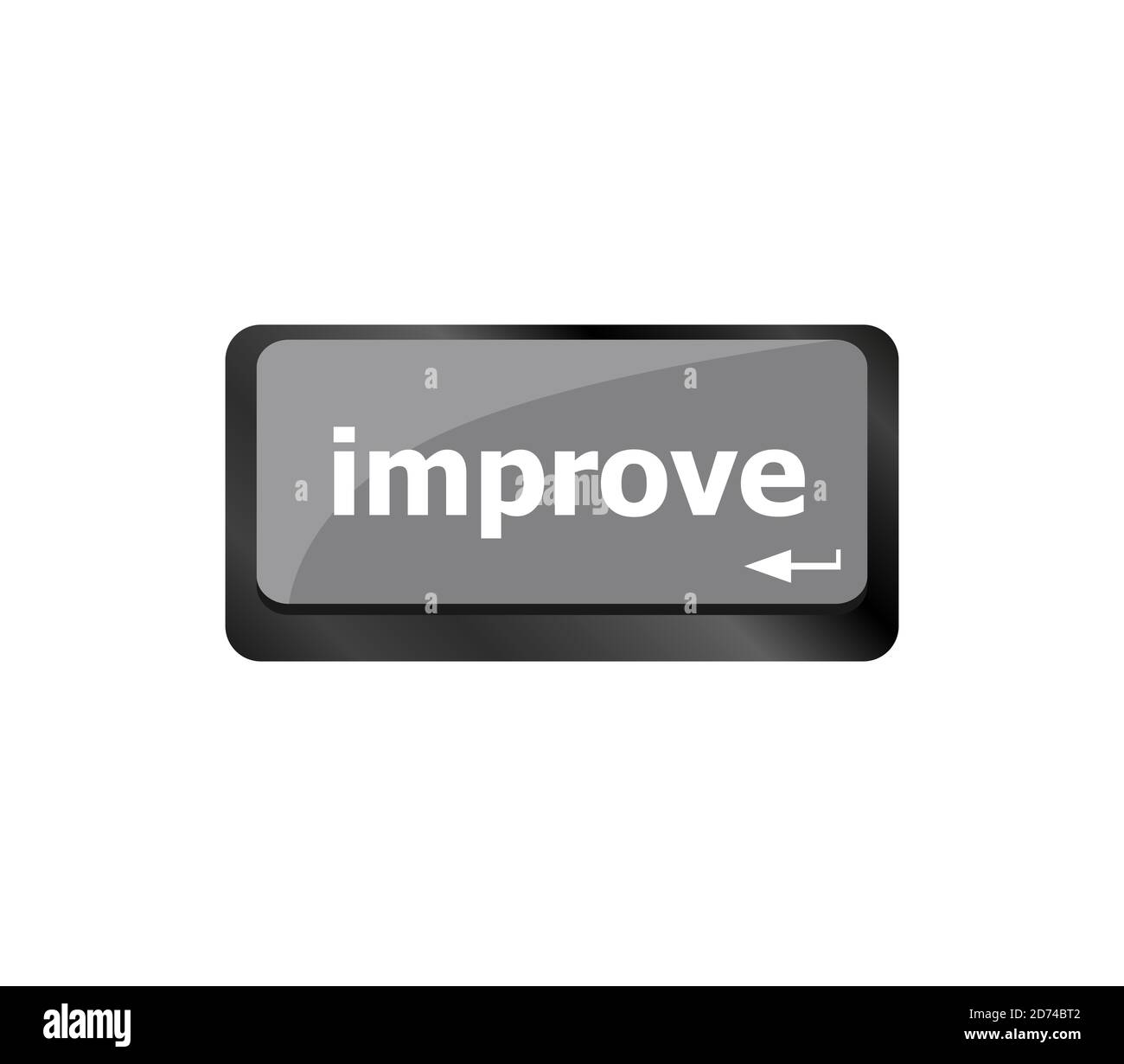improve or improvement business concept with key on keyboard Stock ...