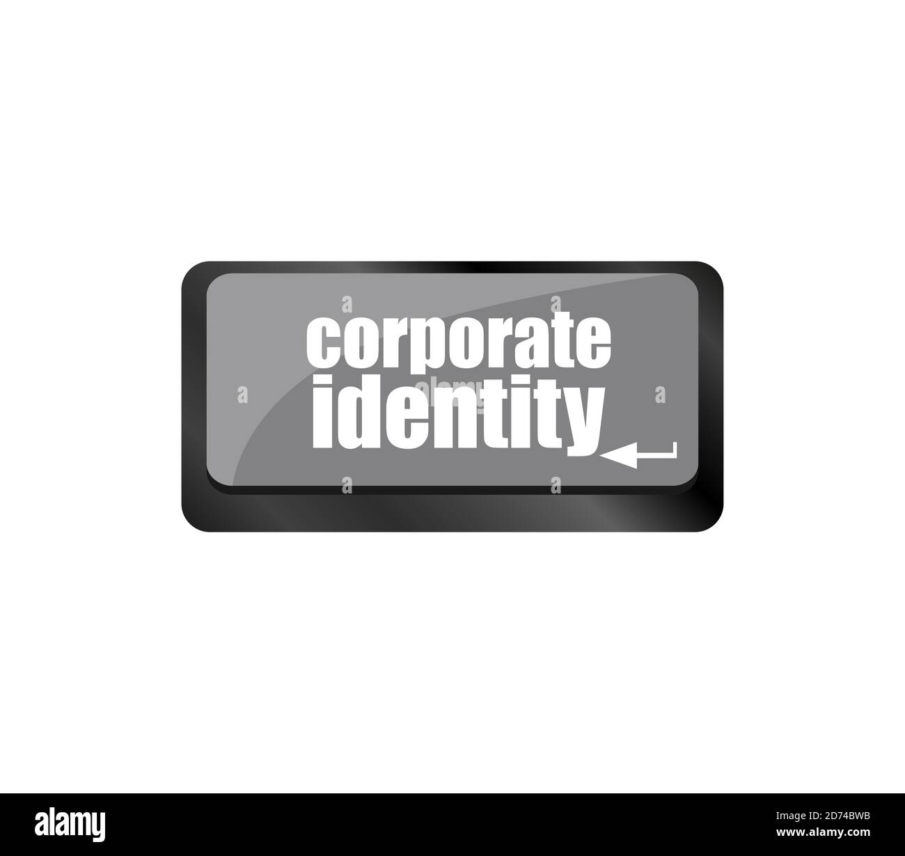 corporate identity button on computer keyboard key Stock Photo - Alamy