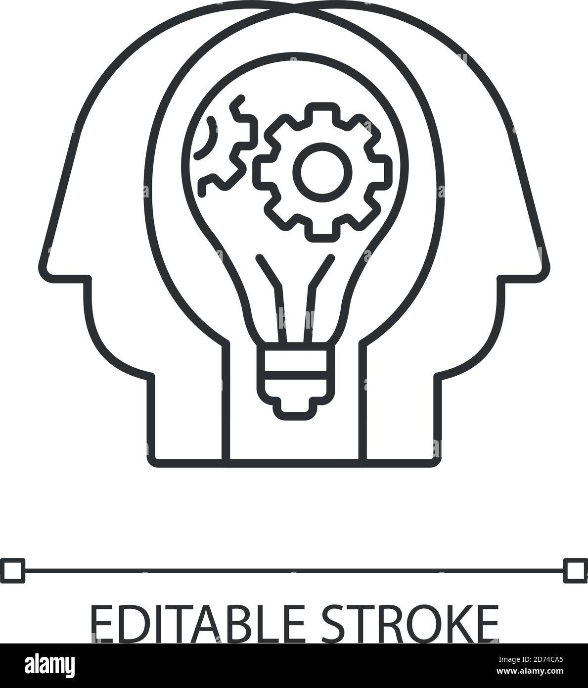 Creative collaboration linear icon Stock Vector Image & Art - Alamy