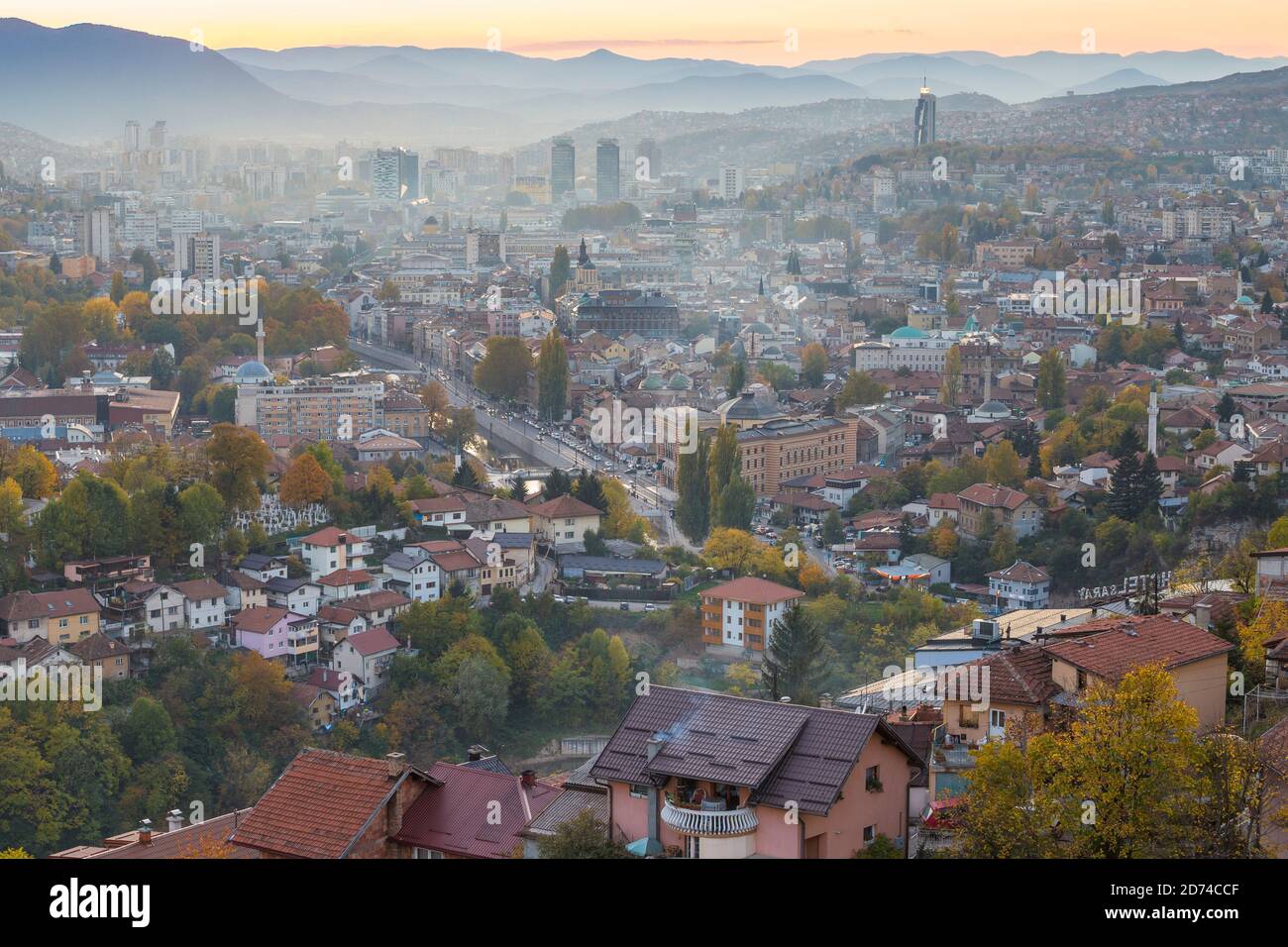 Bosnia and Herzegovina, Sarajevo, View of Sarajevo City Stock Photo - Alamy