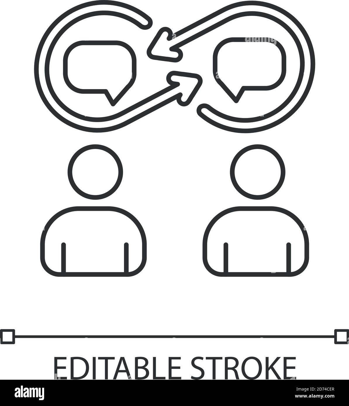 Interpersonal relationship linear icon Stock Vector Image & Art - Alamy