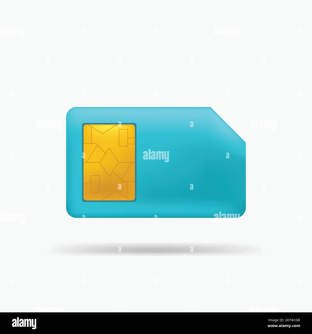 blue sim card front view on white Stock Vector Image & Art - Alamy