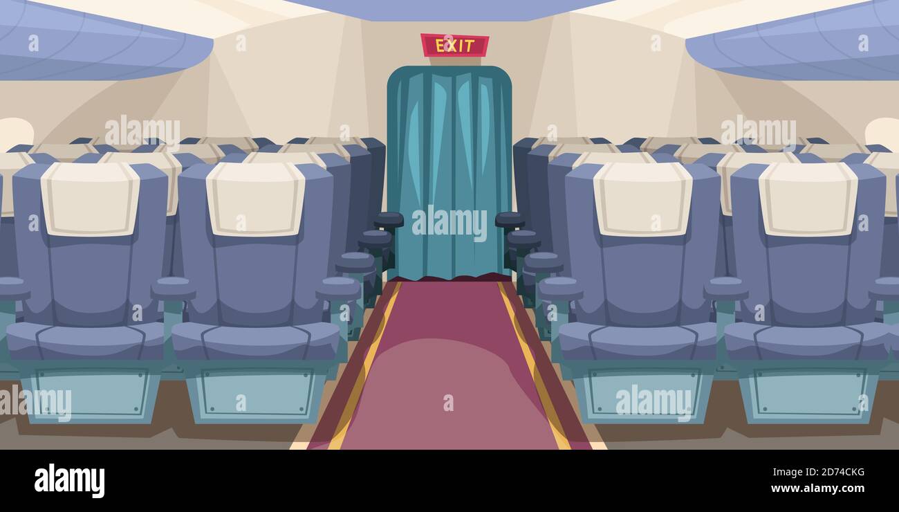Interior in airplane Stock Vector Images - Alamy