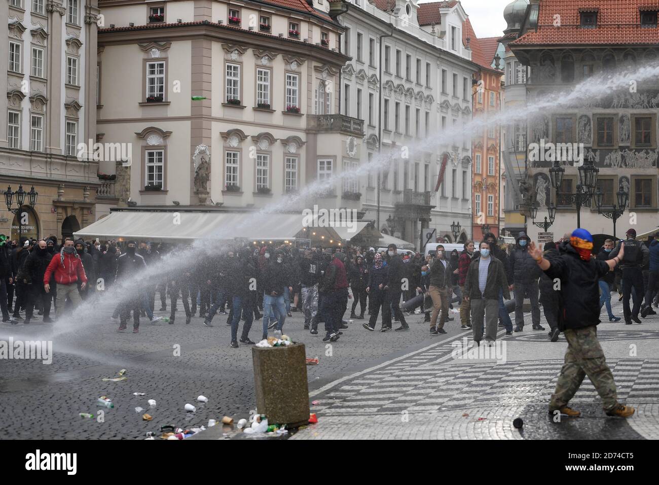 Protesters against COVID measures clash with police in Prague, Czech ...