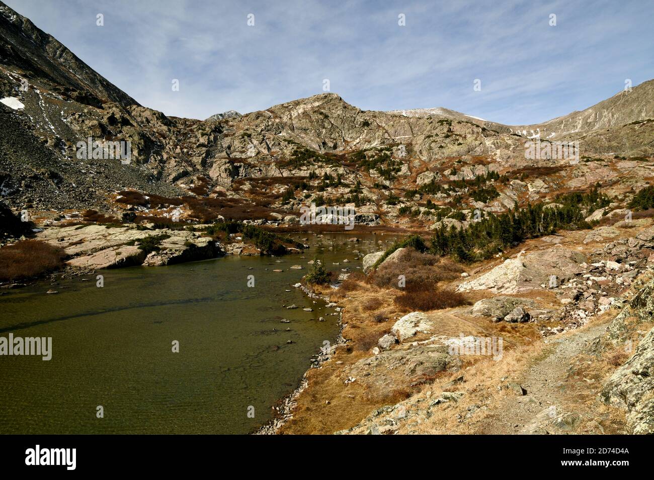 Hike to Upper Blue Reservoir in McCullough Gulch along the North Side ...