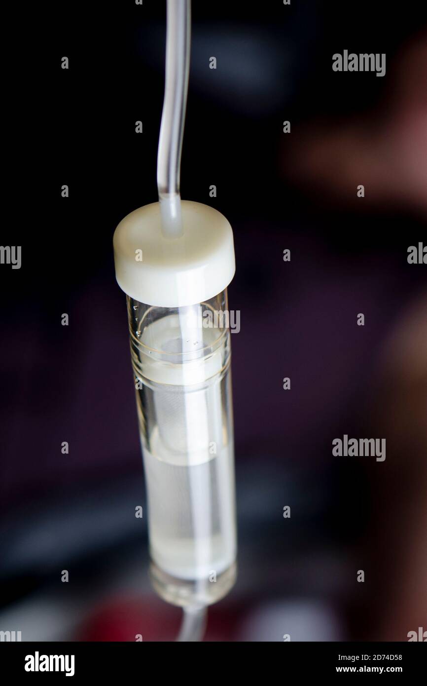 An infusion system filter for intravenous infusions Stock Photo - Alamy