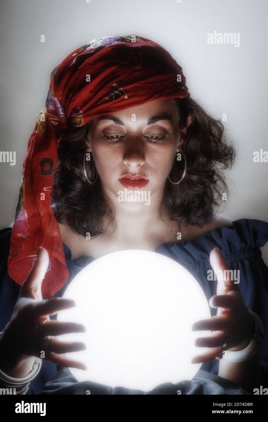 Psychic woman crystal ball hi-res stock photography and images - Alamy