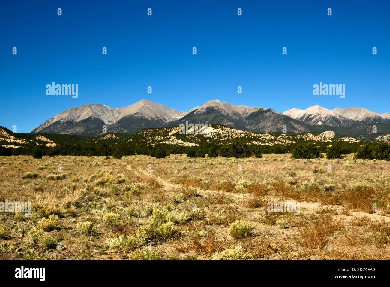 Trail or Pathway Leading to Mount Shavano in the southern Sawatch Range ...