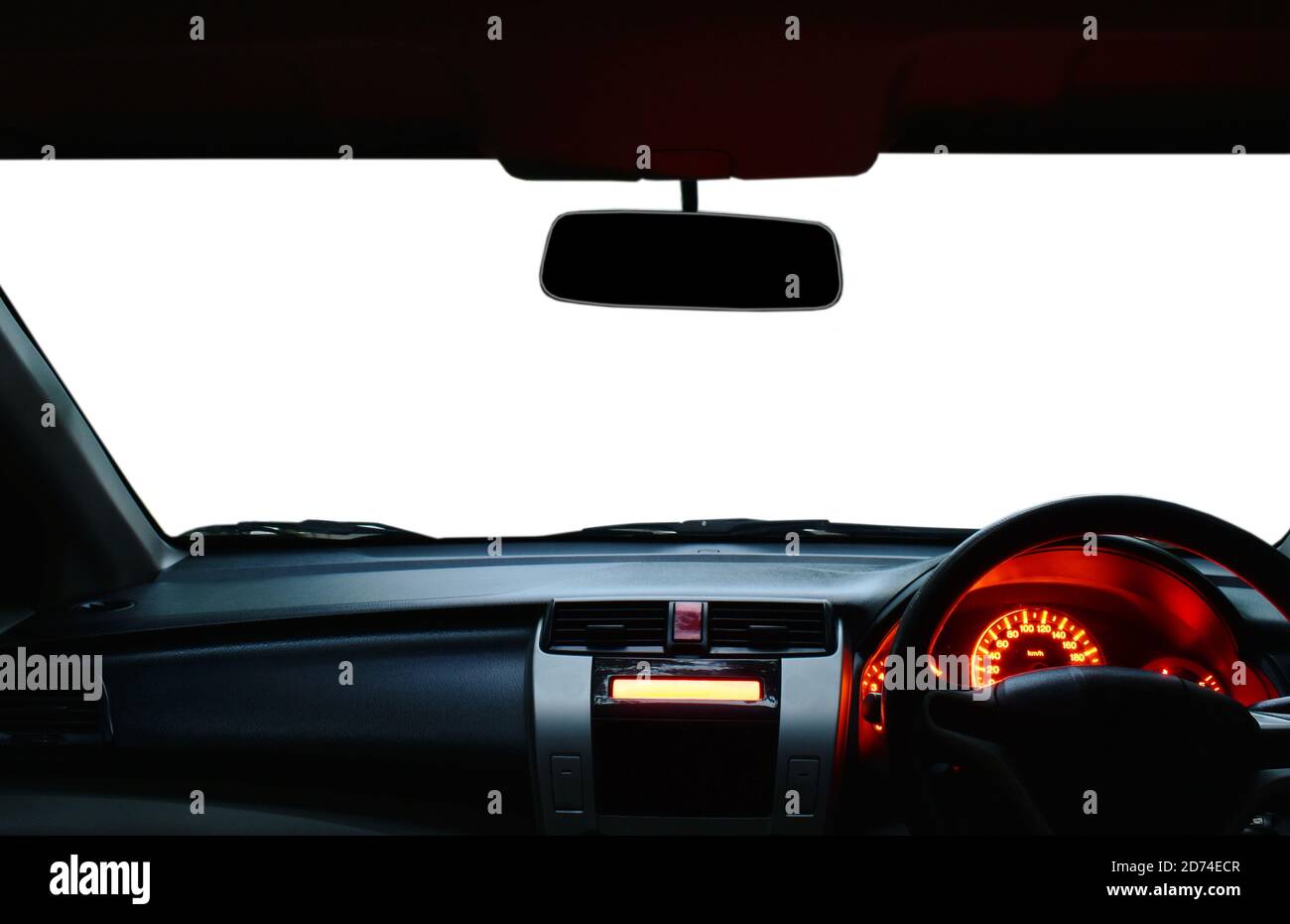car windshield with white background in cockpit Stock Photo - Alamy