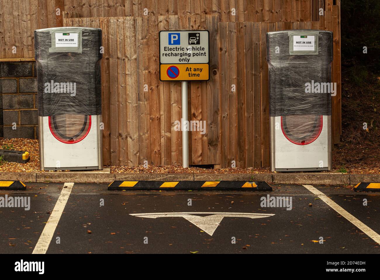 Out of order Tesla charging points Stock Photo - Alamy