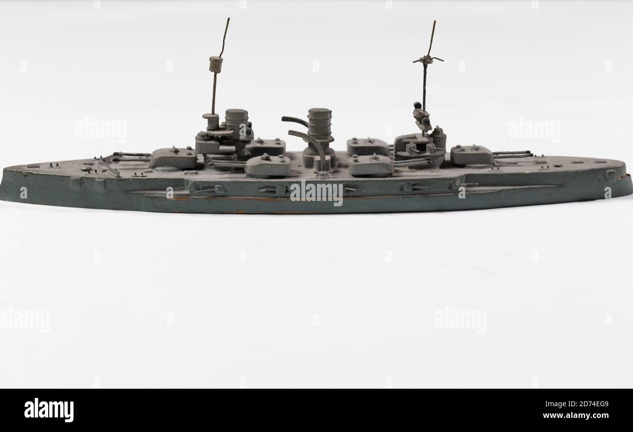 Antique toy warship made of wood Stock Photo - Alamy
