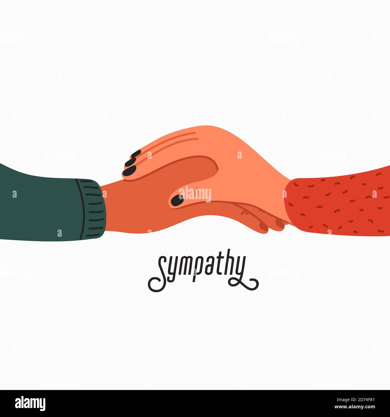 Compassion. Empathy and Compassion icon - woman's hand holding man s ...