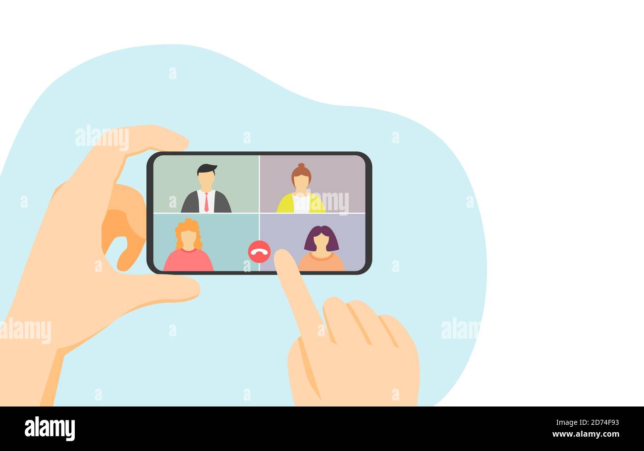 In discussion video Stock Vector Images - Alamy