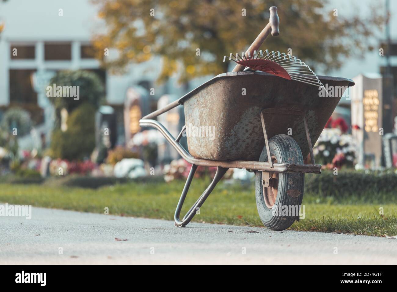 Wheelbarrow graveyard hi-res stock photography and images - Alamy