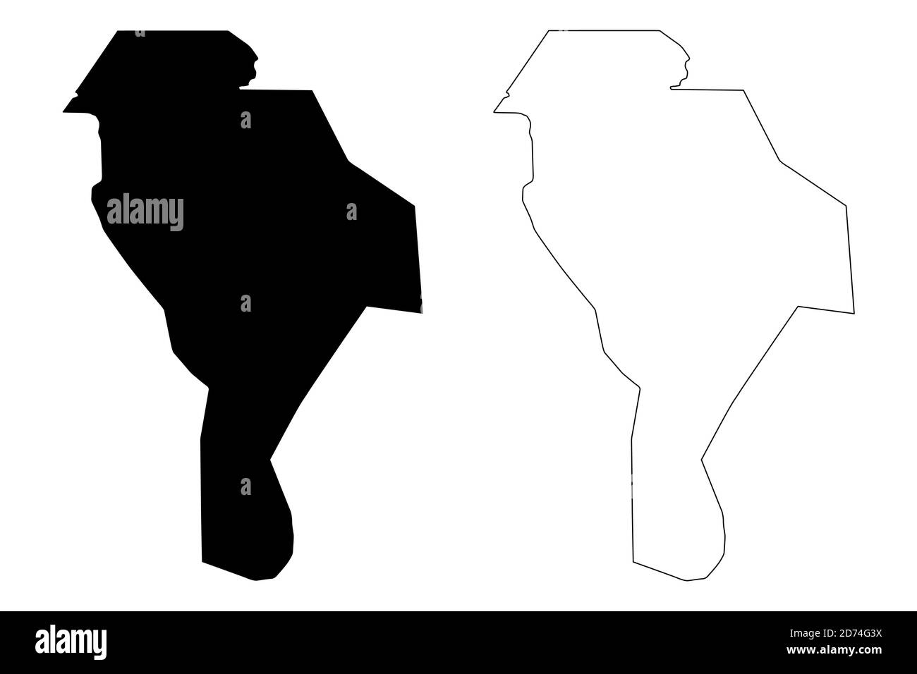 Warrap state (States of South Sudan, Bahr el Ghazal Region) map vector ...