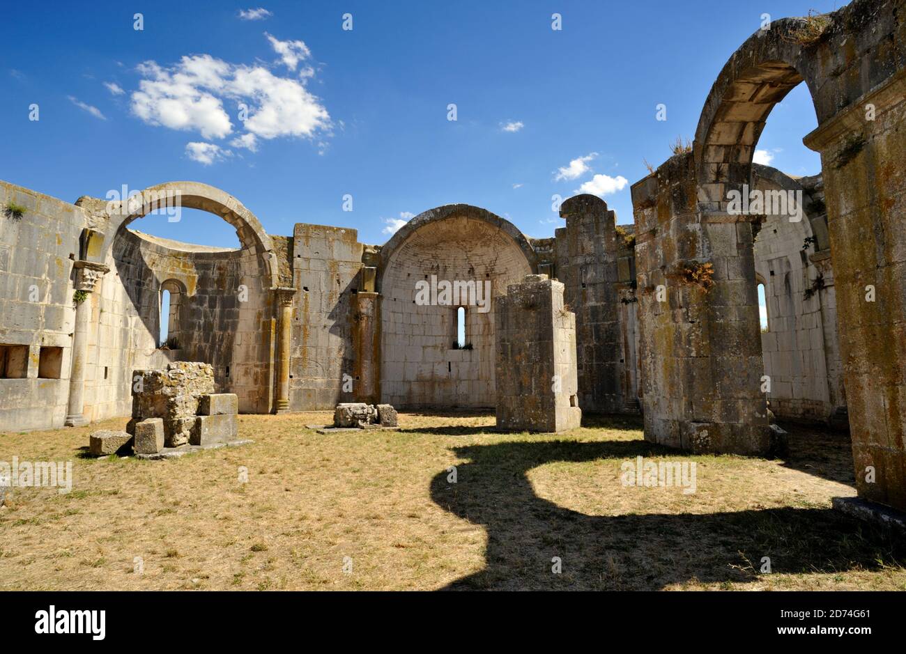 Italy, Basilicata, Venosa, Trinity Abbey, the unfinished church Stock ...