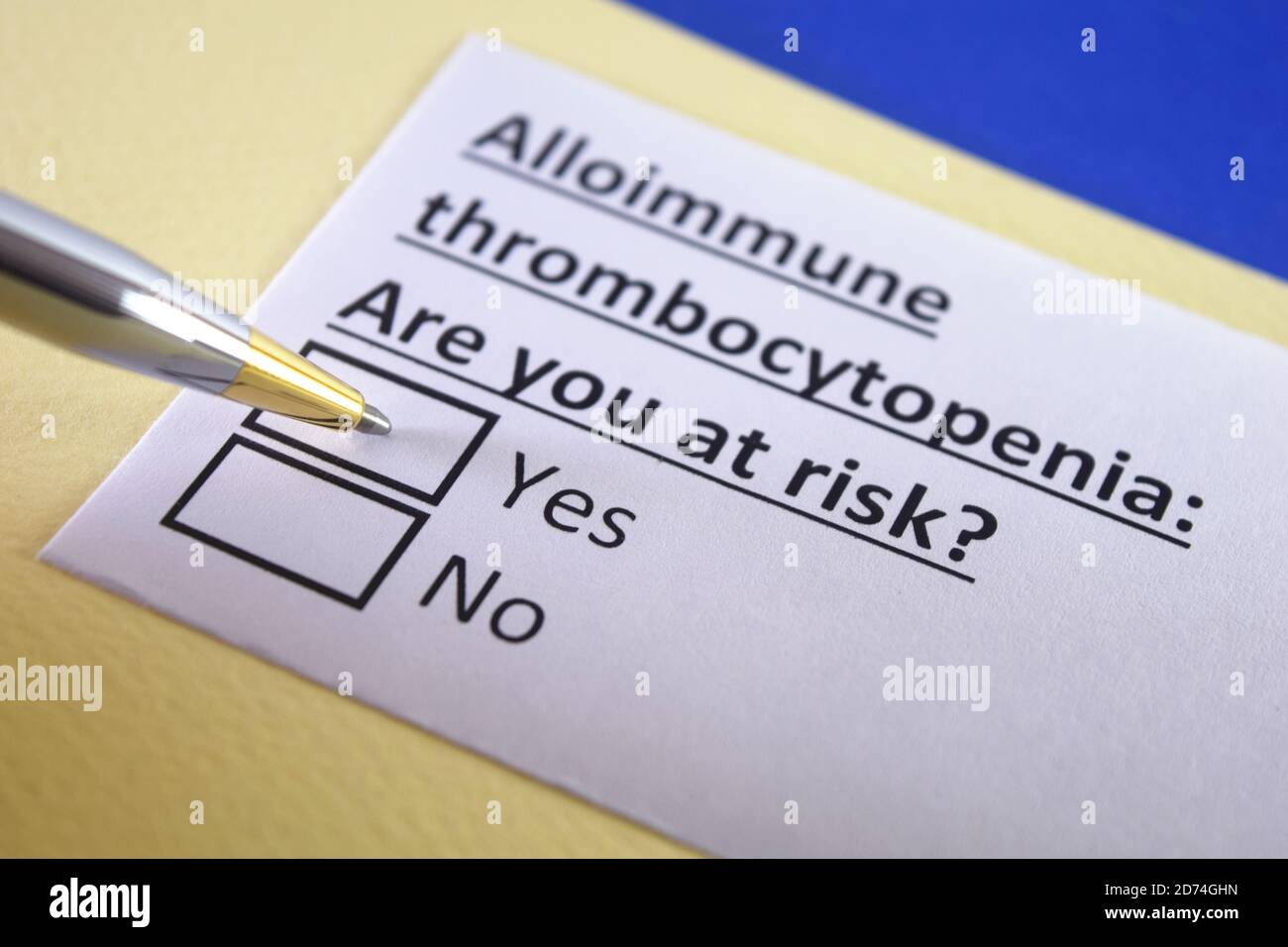 One person is answering question about alloimmune thrombocytopenia ...