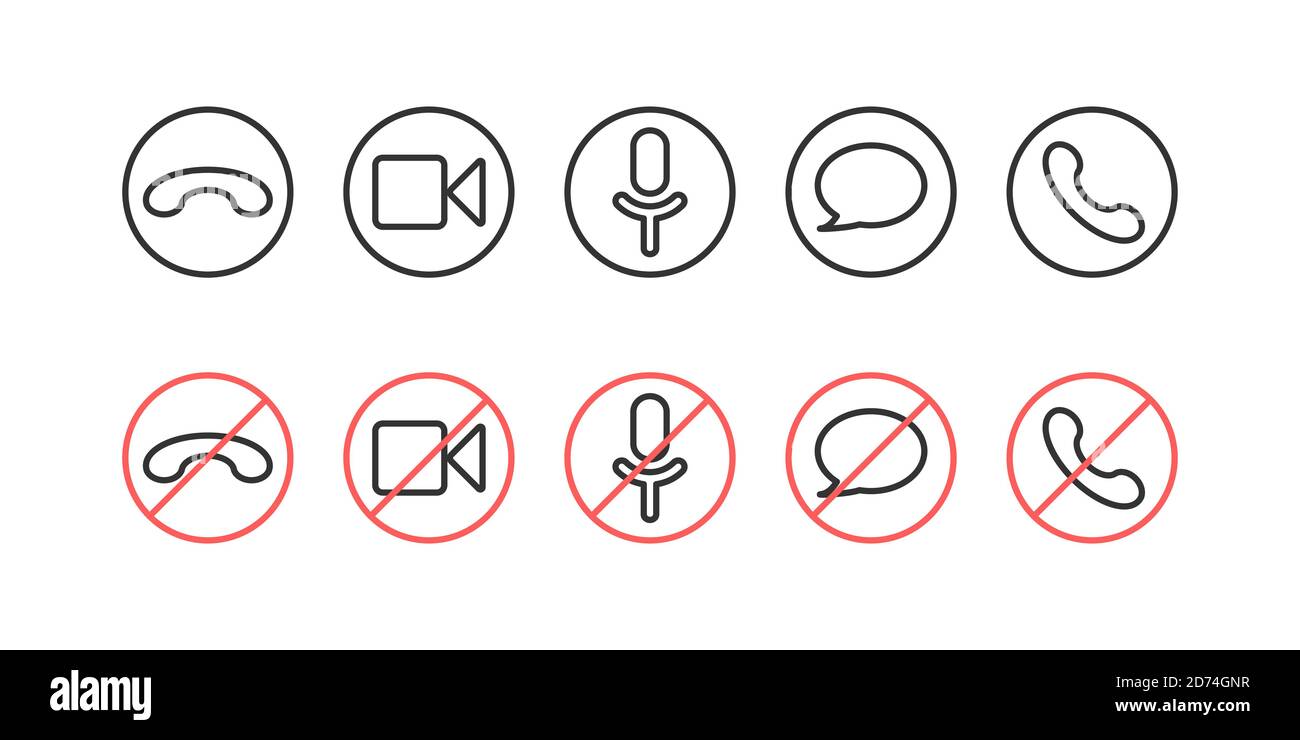 Video call icons hi-res stock photography and images - Alamy