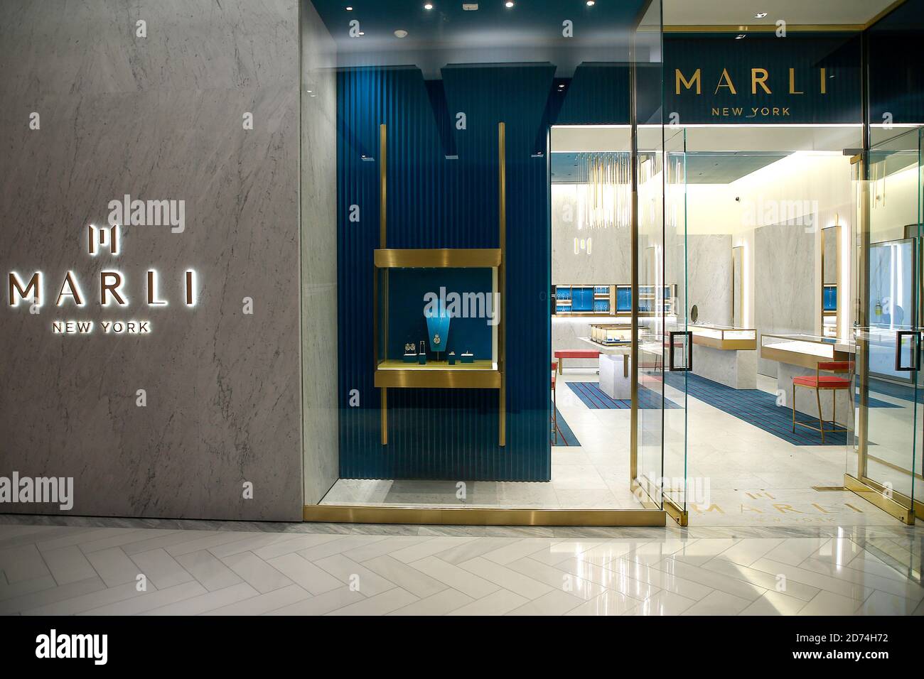 Marli logo and store seen in Hudson Yards Stock Photo - Alamy