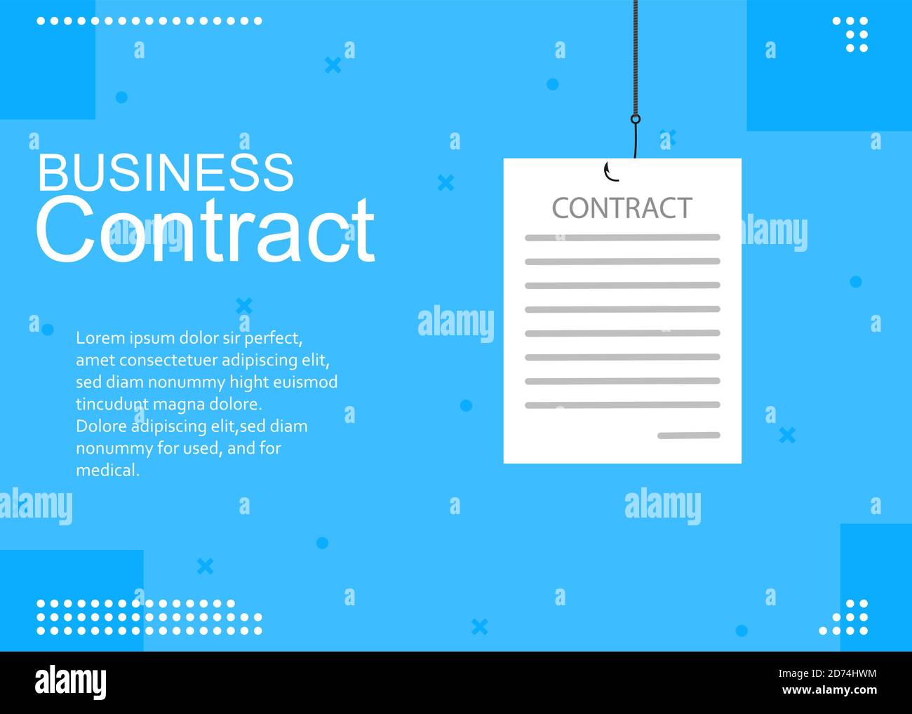 Business contract. Concept for web banners and print materials Stock ...