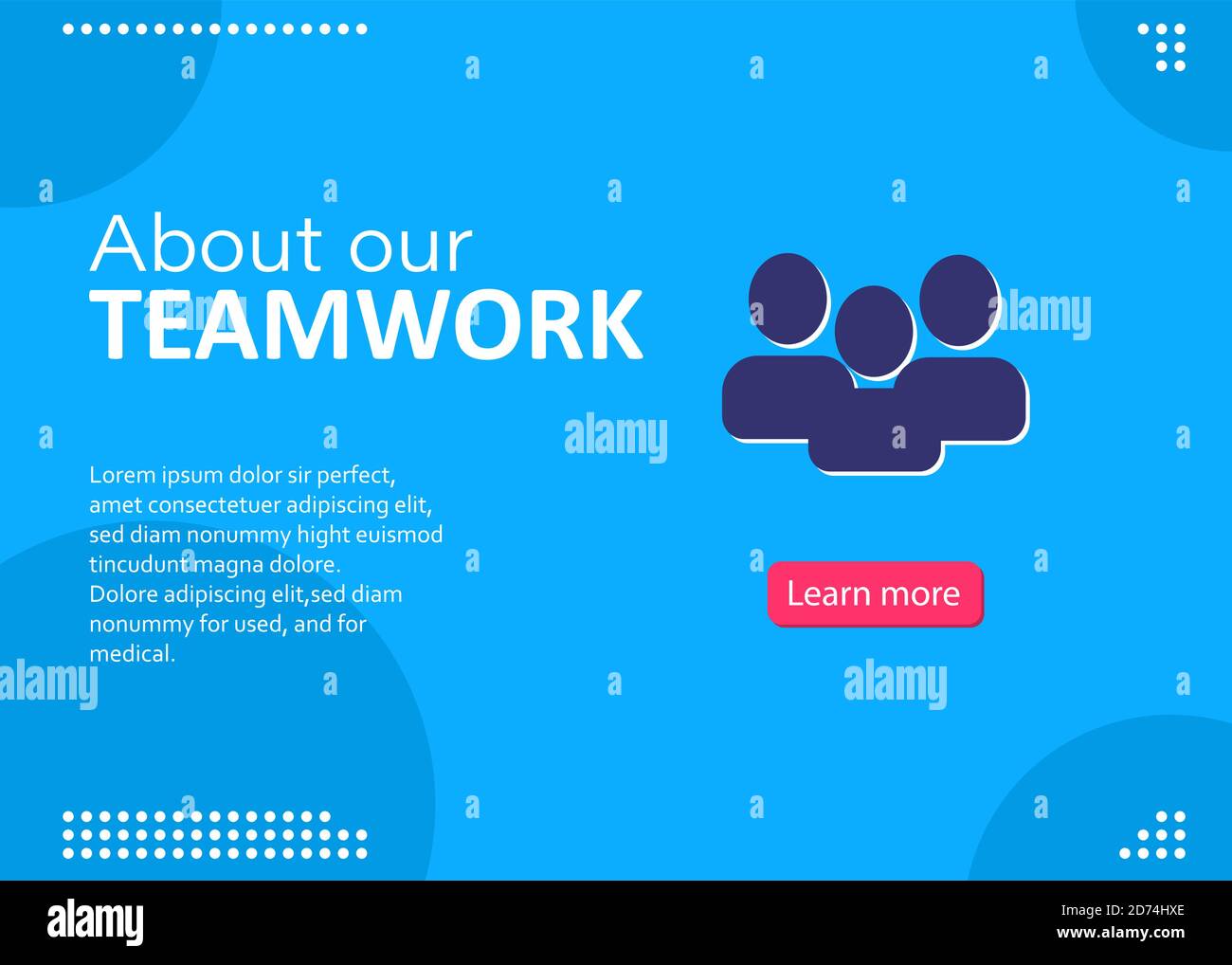 Teamwork landing page banner. Can be used for web banner, infographic ...