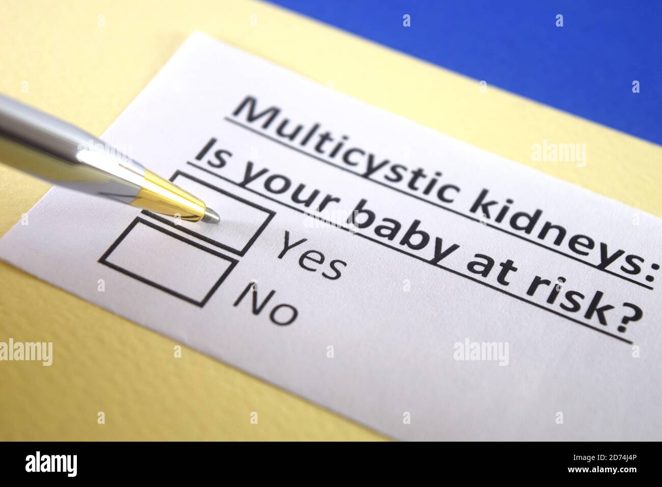 One person is answering question about multicystic kidneys Stock Photo ...