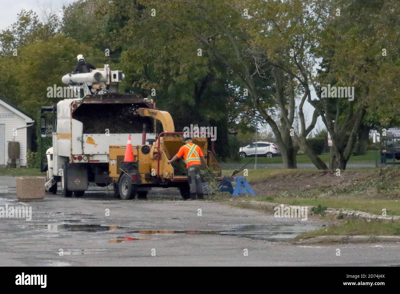 Fall Cleanup maintenance work Stock Photo - Alamy