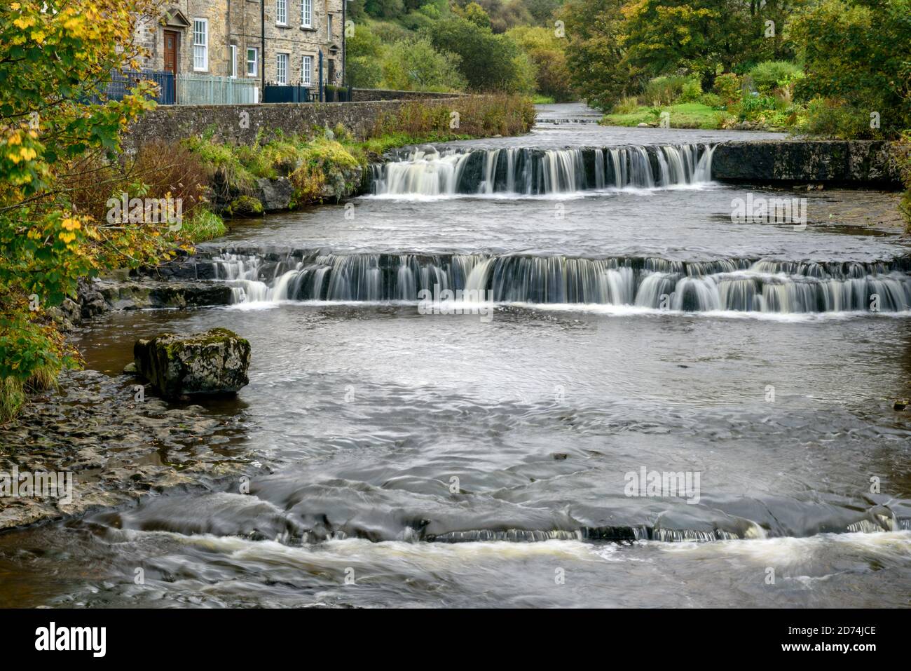 Gayle Beck seen from Gayle Bridge near Hawes in the Yorkshire dales ...