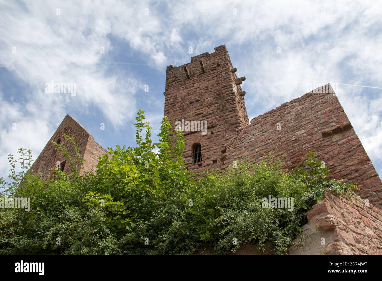 Low angle shot of the Wertheim castle ruins in Germany Stock Photo - Alamy