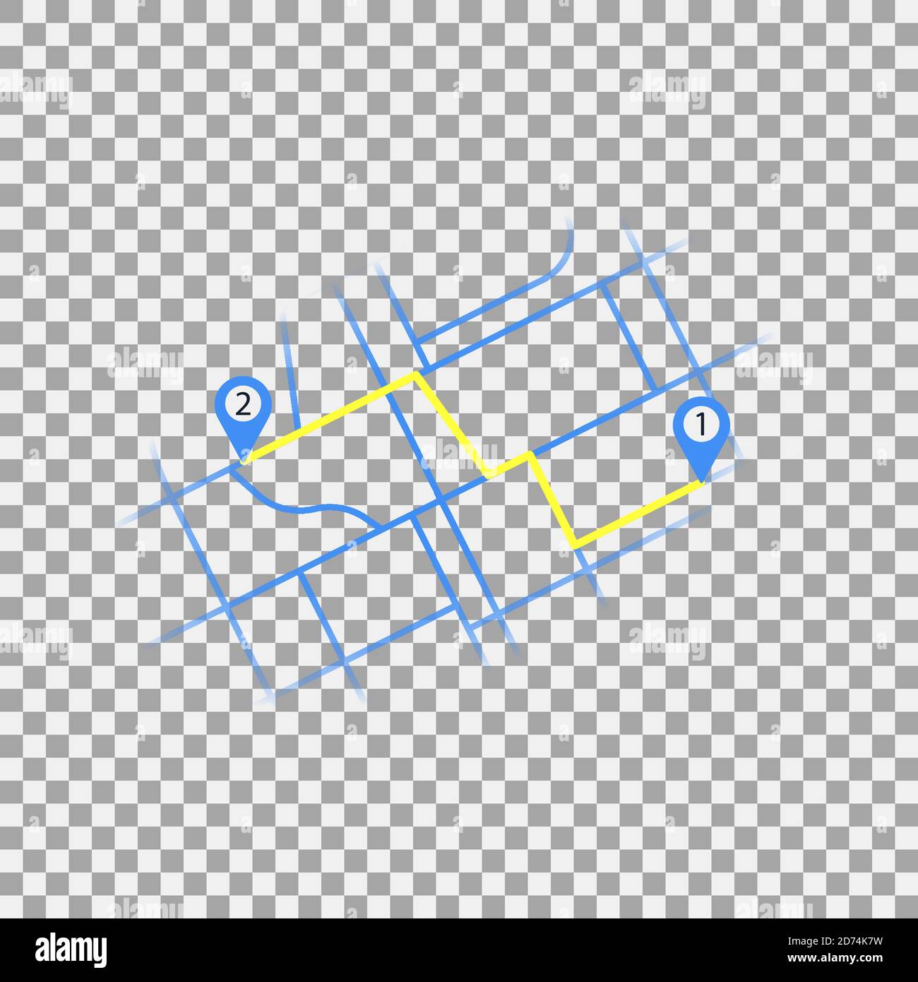 GPS navigation on a transparent background for insertion into your ...