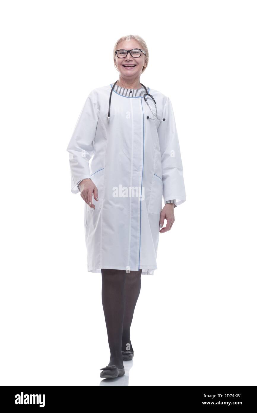 in full growth. confident woman stepping forward Stock Photo - Alamy