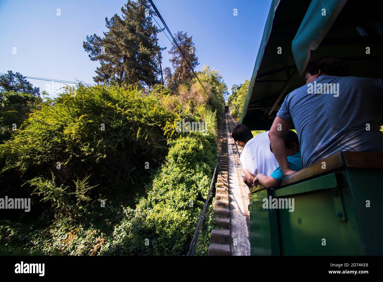 Funicular at San Cristobal Hill (Cerro San Cristobal), Barrio ...