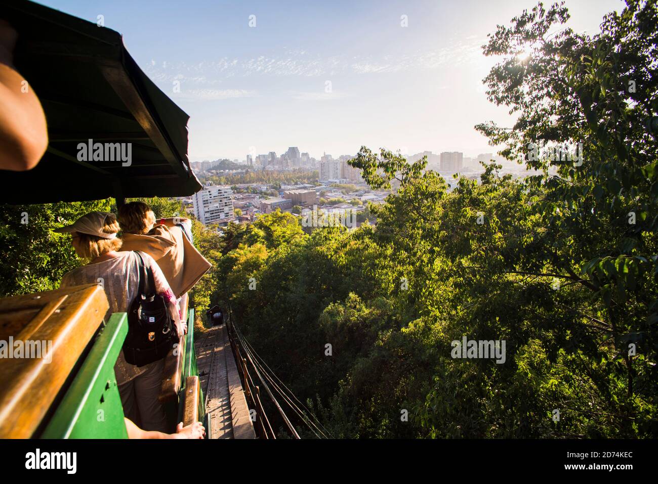 Funicular at San Cristobal Hill (Cerro San Cristobal), Barrio ...