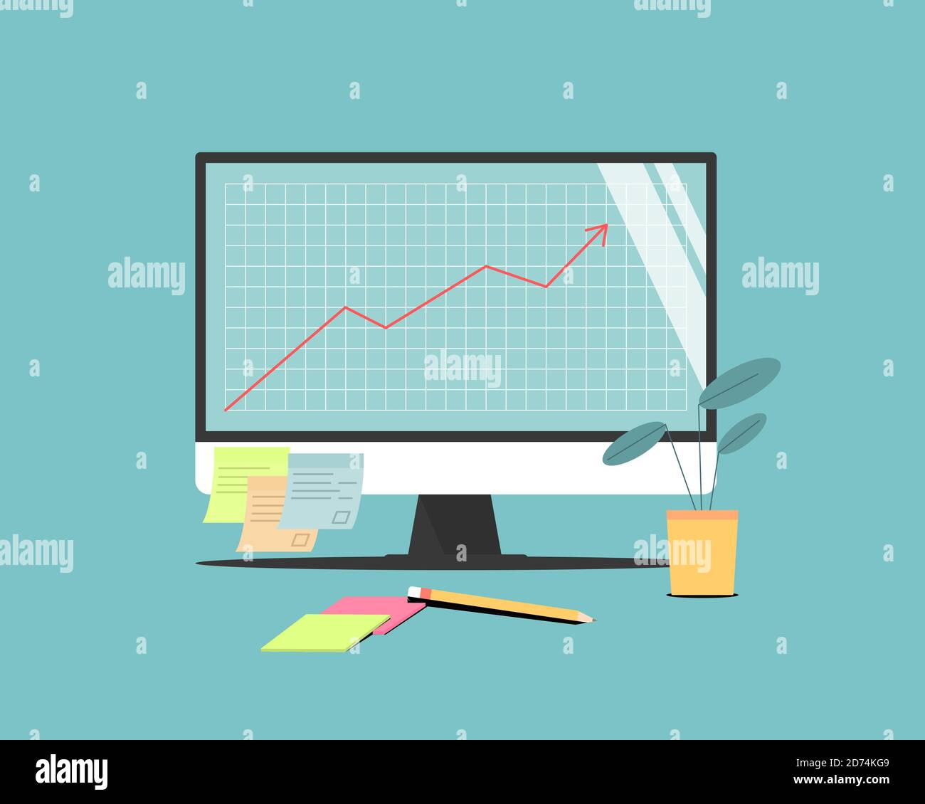 Flow chart computer screen Stock Vector Images - Alamy