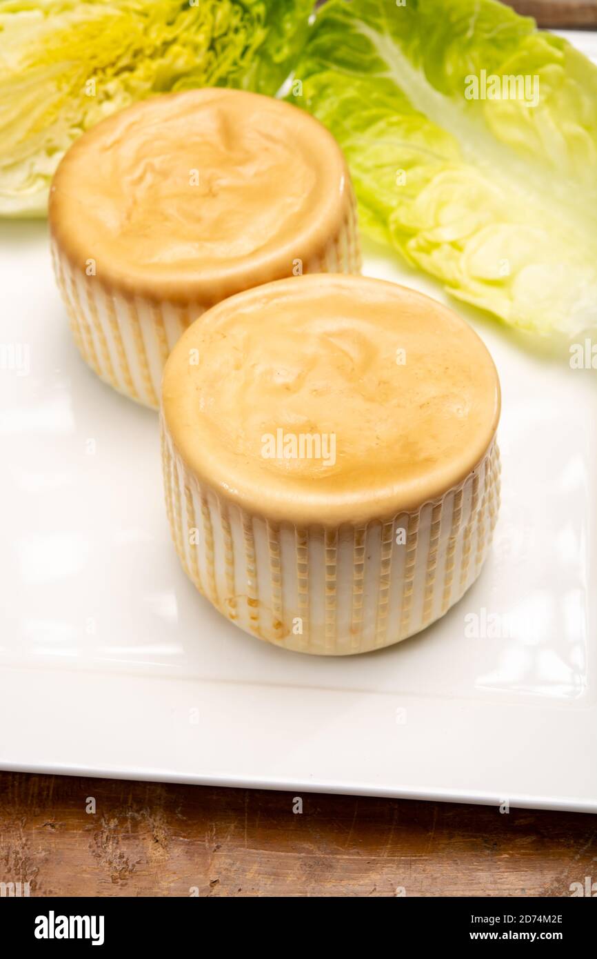 Cheese collection, italian soft smoked burrata cheese made from ...