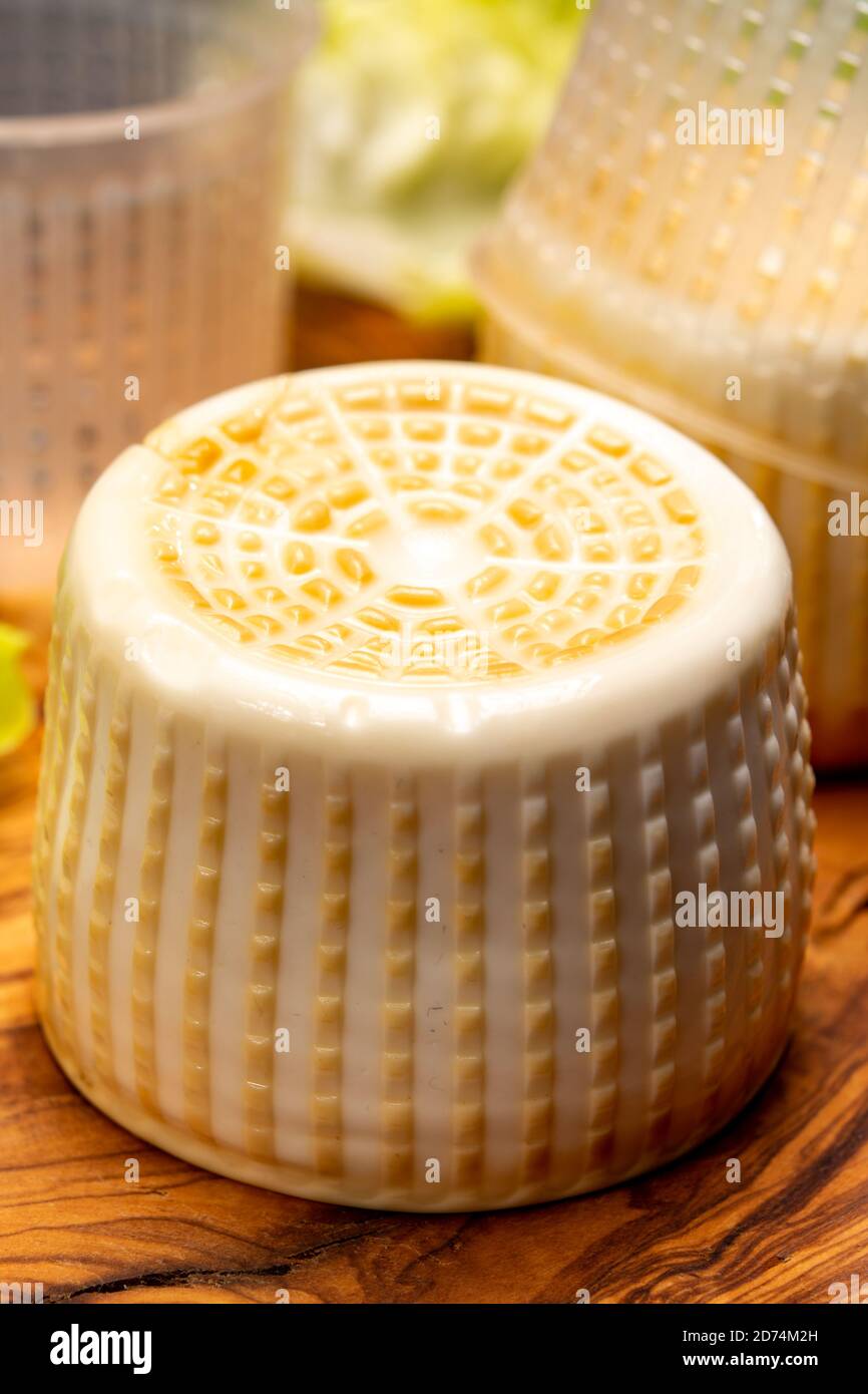 Cheese collection, italian soft smoked burrata cheese made from ...