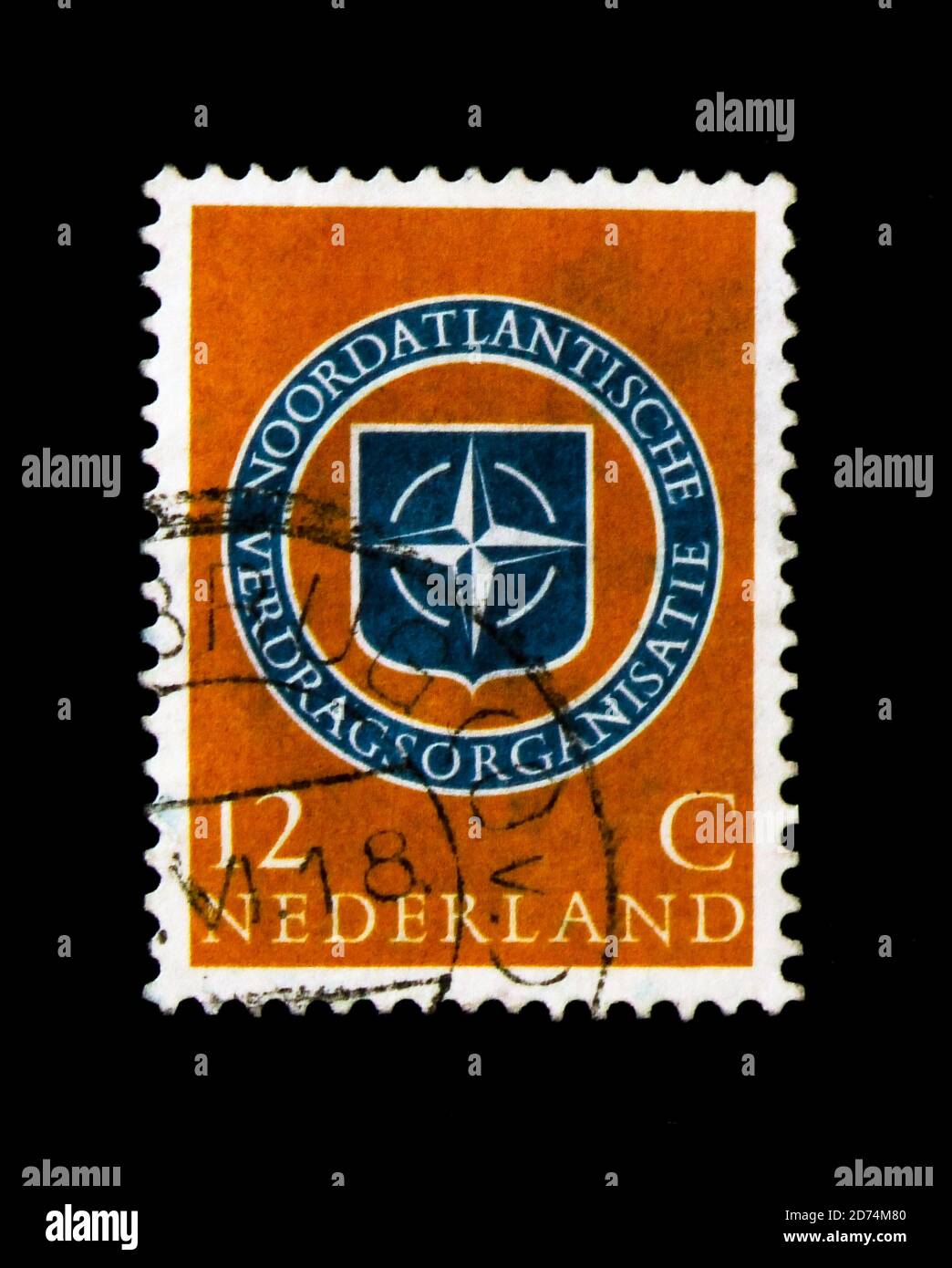 MOSCOW, RUSSIA - NOVEMBER 24, 2017: A stamp printed in Netherlands ...