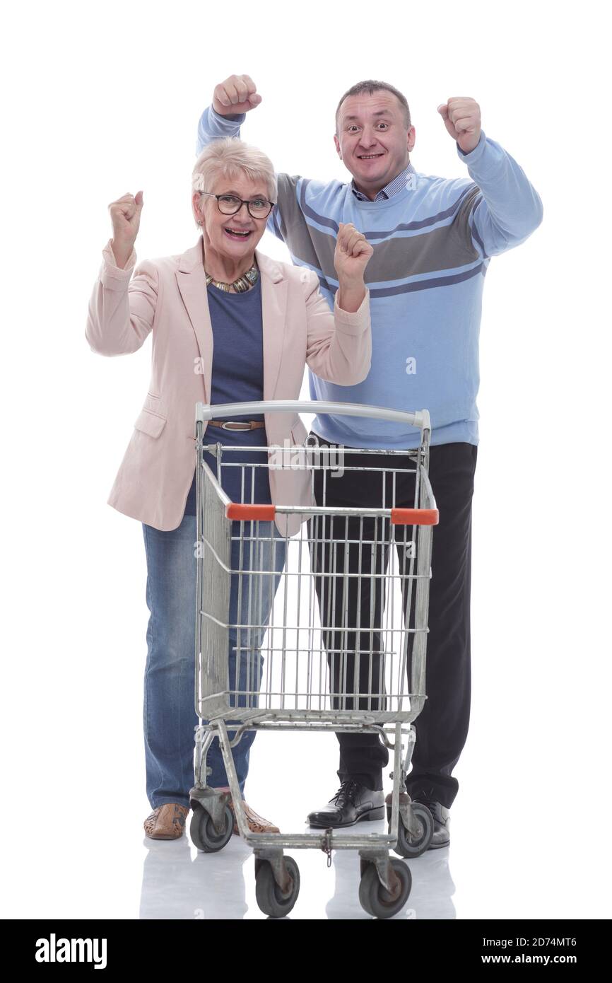 Shopping trolley full up Cut Out Stock Images & Pictures - Alamy