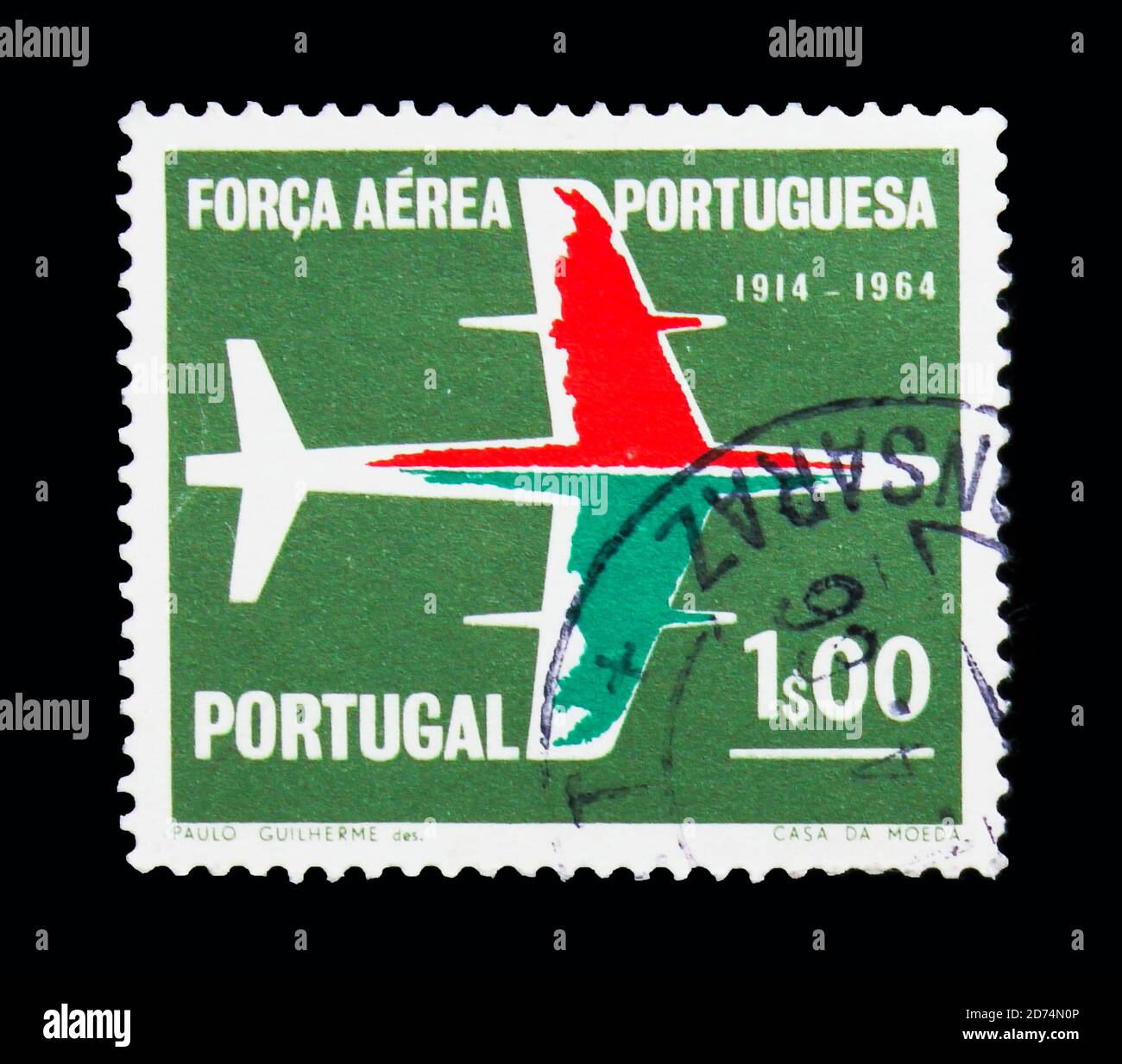 MOSCOW, RUSSIA - NOVEMBER 24, 2017: A stamp printed in Portugal shows ...