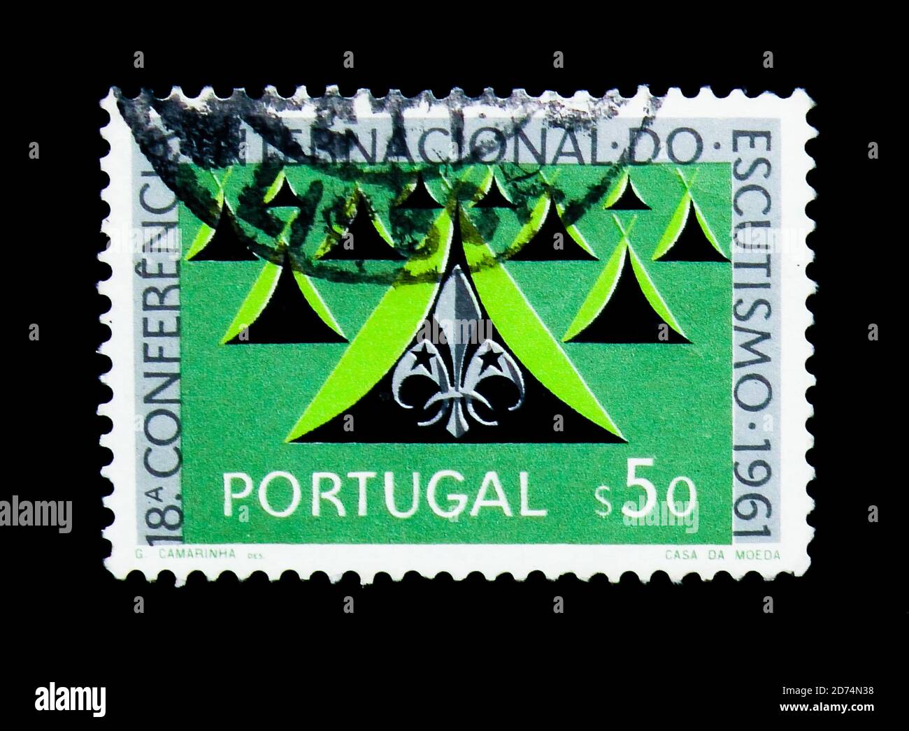 MOSCOW, RUSSIA - NOVEMBER 24, 2017: A stamp printed in Portugal shows ...