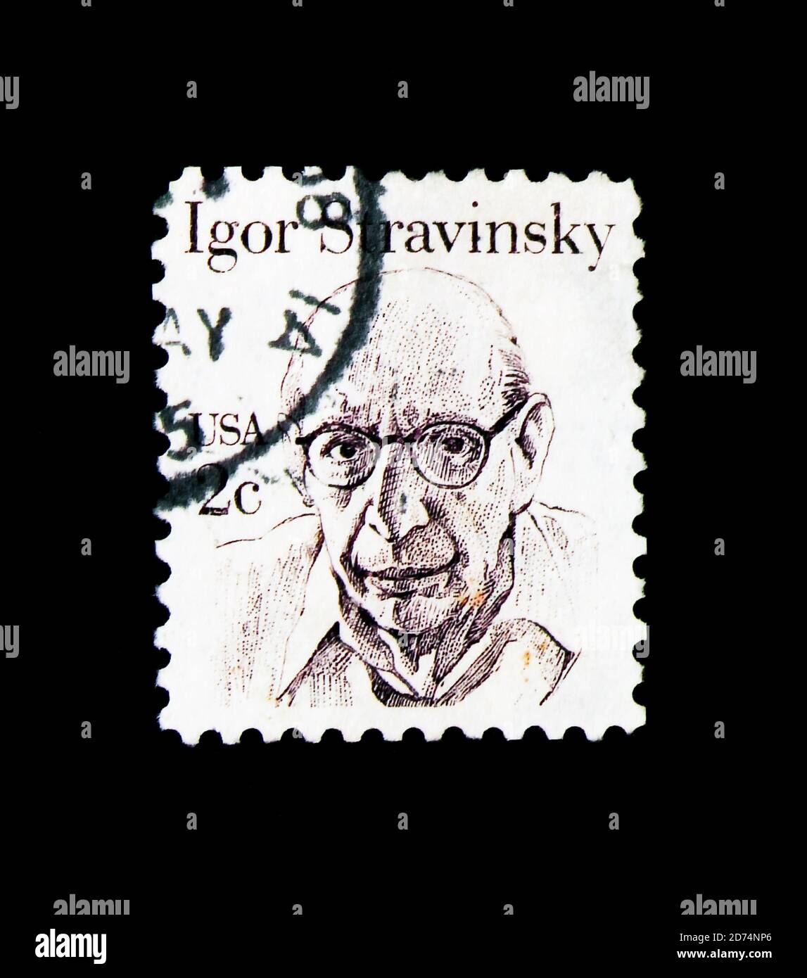 MOSCOW, RUSSIA - NOVEMBER 24, 2017: A stamp printed in USA shows Igor ...