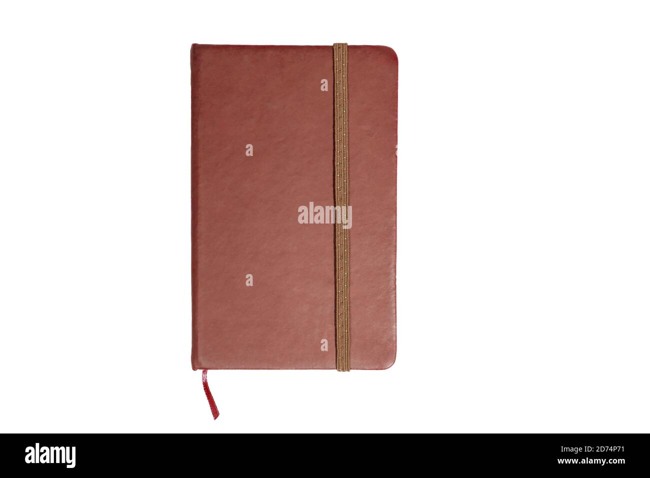Brown notebook or diary isolated on white background Stock Photo - Alamy