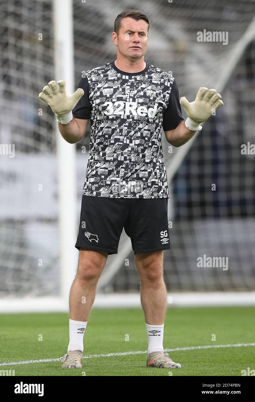 Derby County goalkeeper coach Shay Given during the Carabao Cup match ...