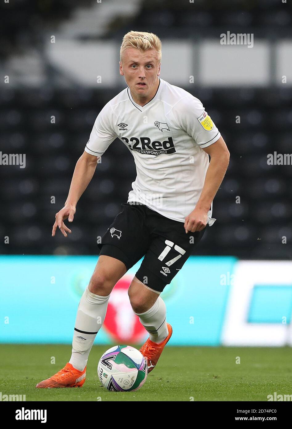 Derby County's Louie Sibley during the Carabao Cup match at Pride Park ...