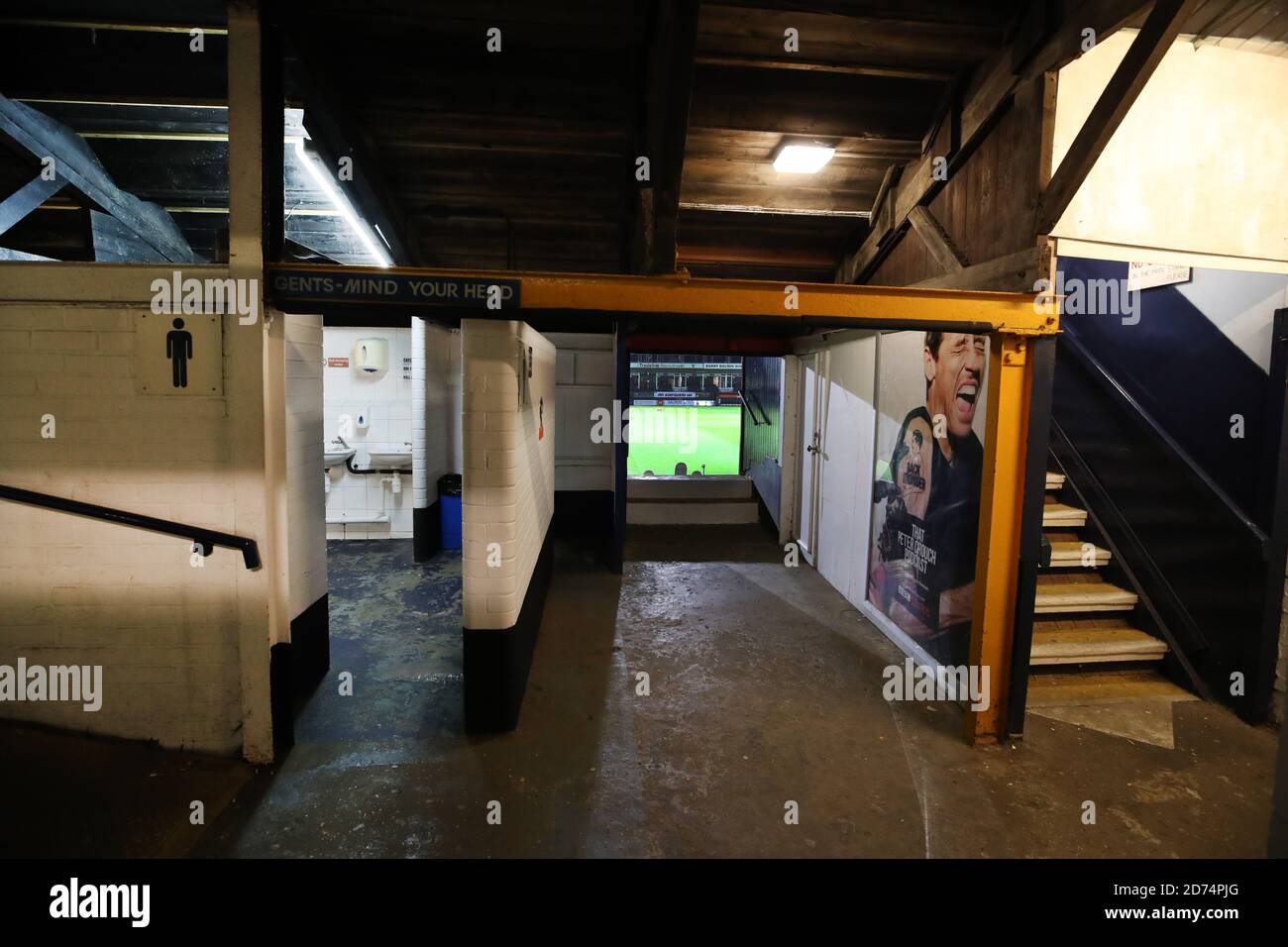 Luton Town's concourse area in the main stand at Kenilworth Road during ...