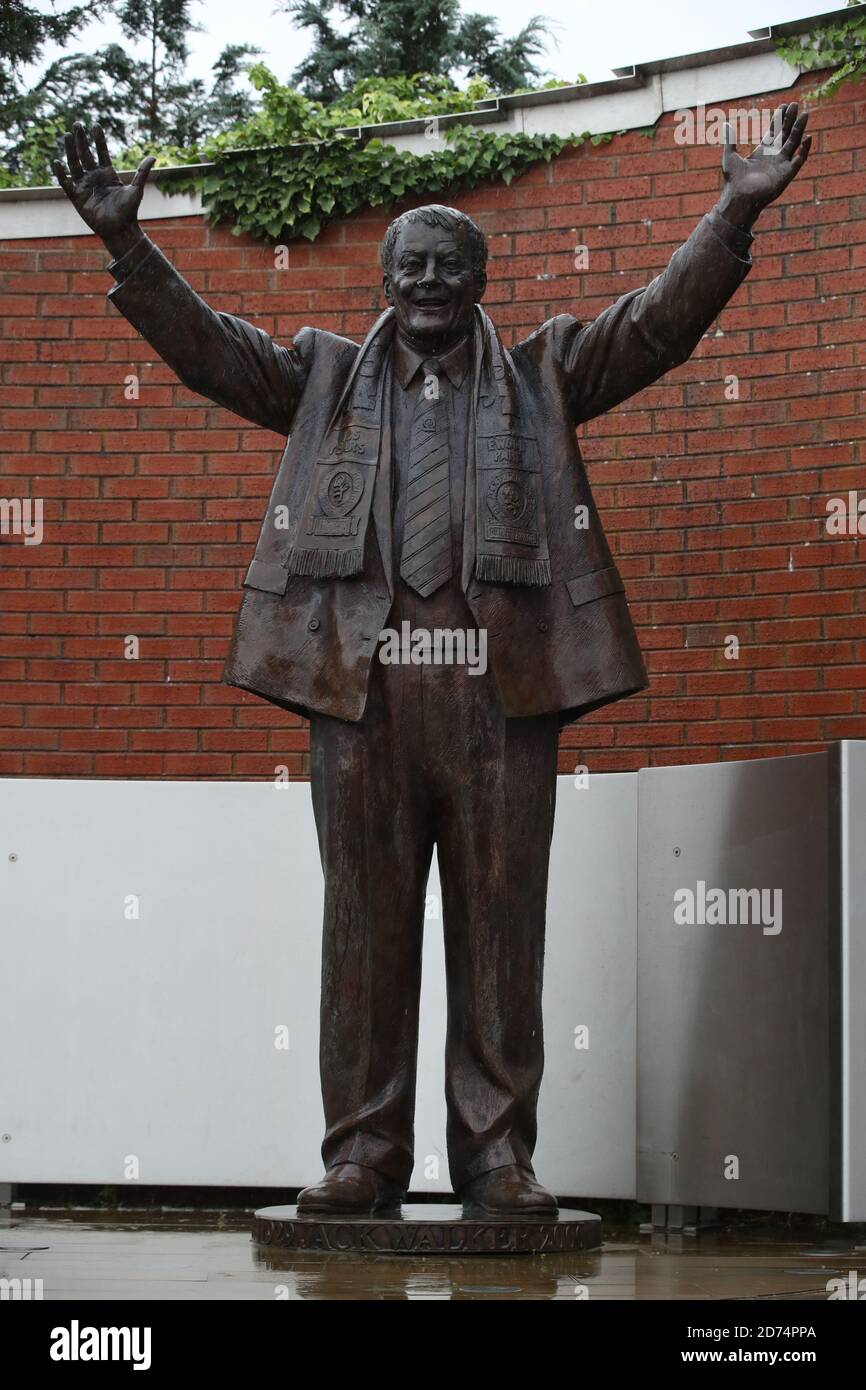 The Jack Walker statue outside the ground before the Sky Bet ...
