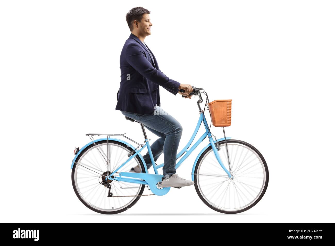 Man riding bicycle Stock Photo - Alamy